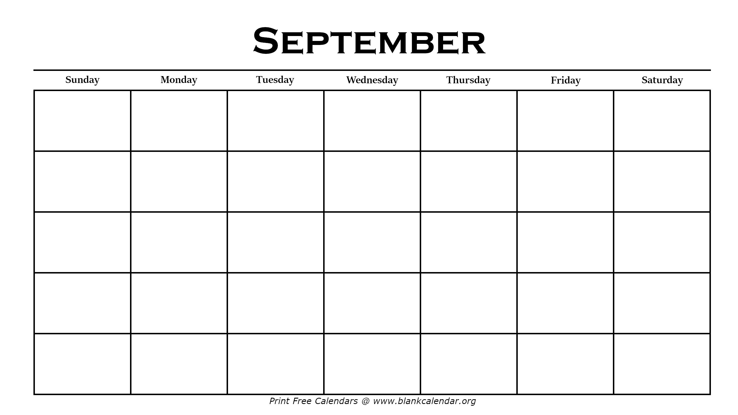 September Calendar Free Printable Printable Art And Words September Calendar Free Printable Printable Art And Words